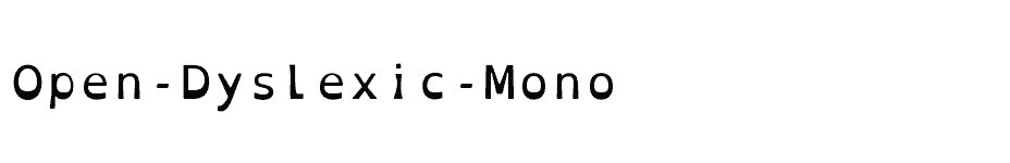 Open Dyslexic Mono